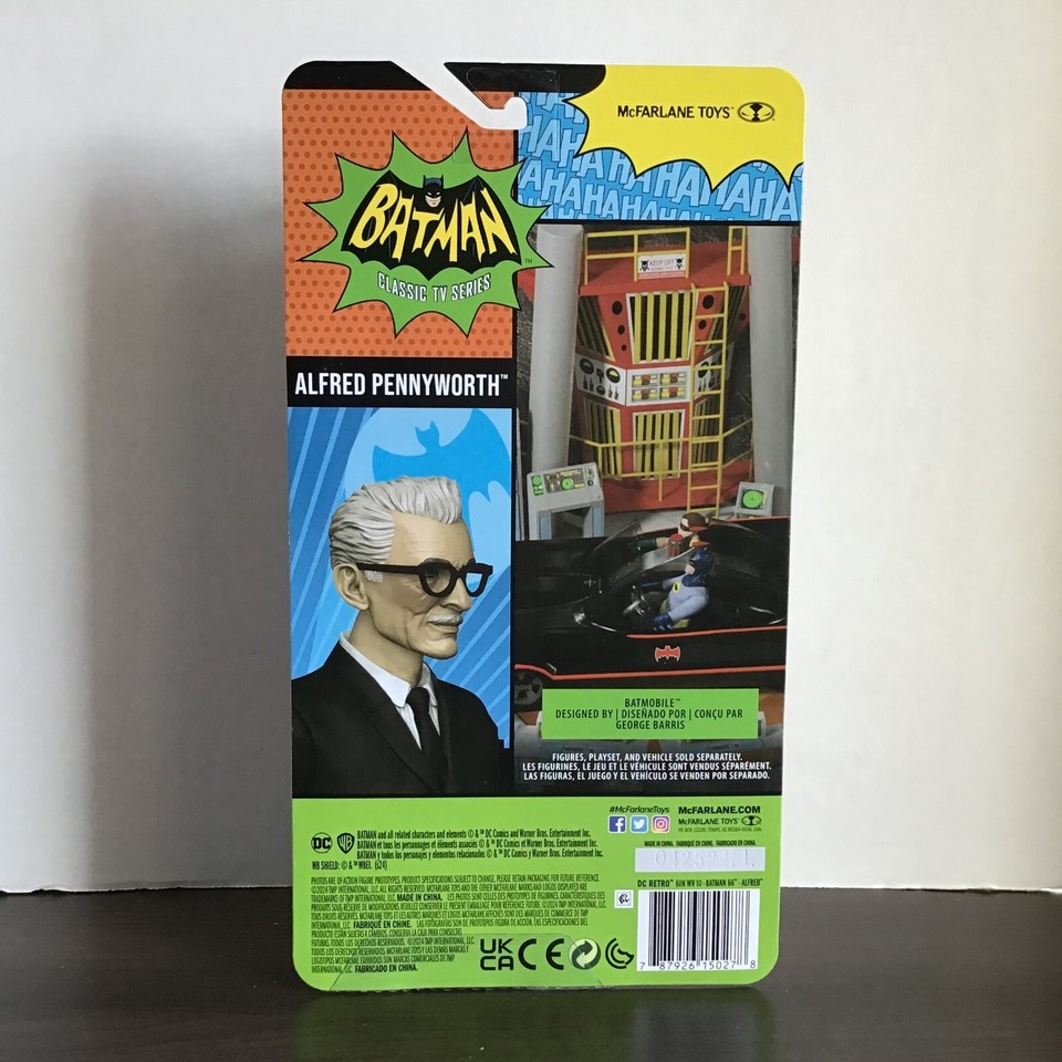 Alfred Pennyworth McFarlane Toys DC Retro Wave 10 Batman 1966 Platinum ...