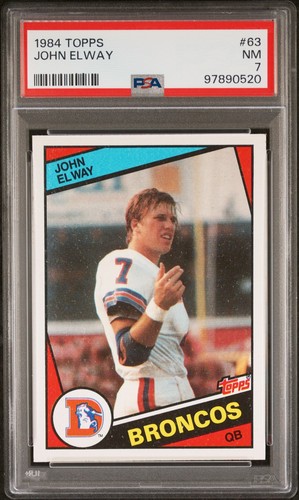 1984 TOPPS #63 JOHN ELWAY ROOKIE RC PSA 7 | eBay