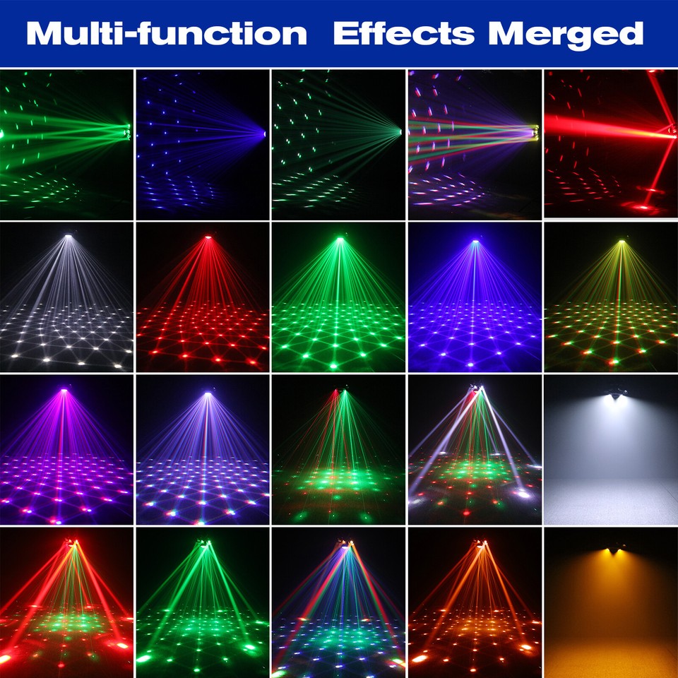 6 Arms Bee Eye LED Laser Beam Moving Head Light DJ Lights DMX Stage ...