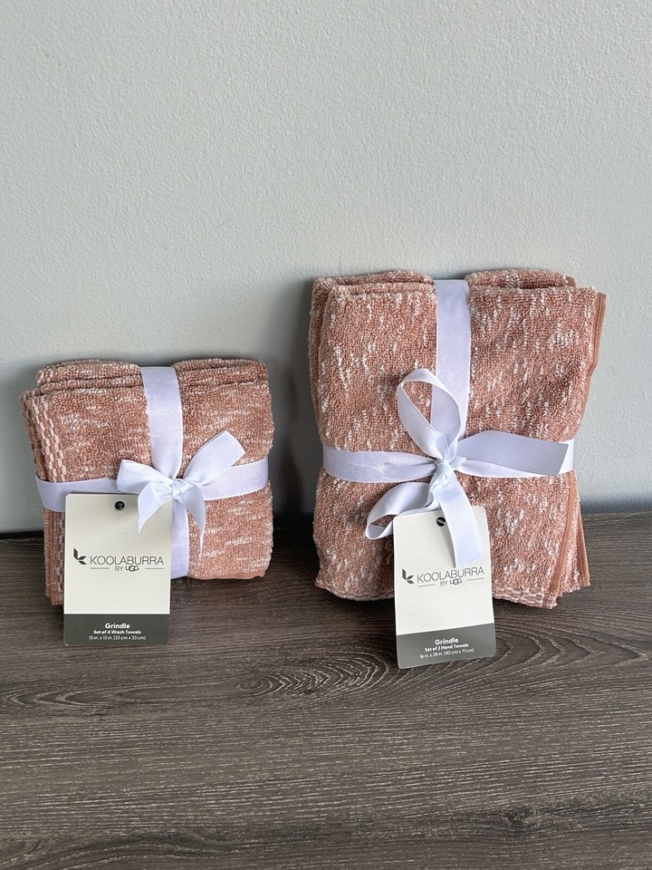 KOOLABURRA by UGG 100% COTTON-Grindle-BATH TOWELS 8pc set. OEKO-TEX | eBay