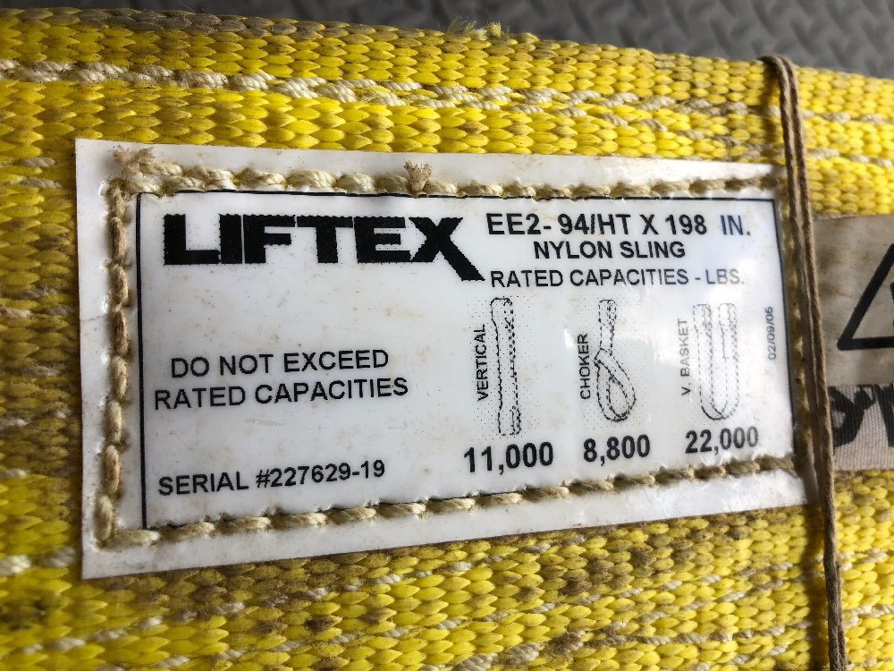 LIFTING SLING LIFTEX EE2-94/HT X 198 Inches 22,000 Lb. | eBay