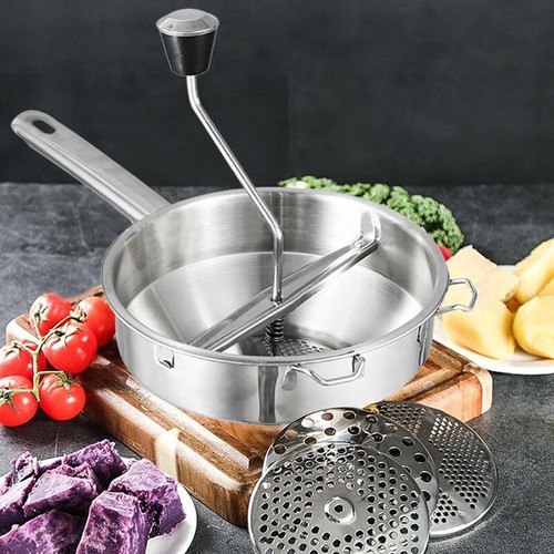 Stainless Steel Rotary Food Mill Potato Masher Puree Press Tool Pumpkin ...