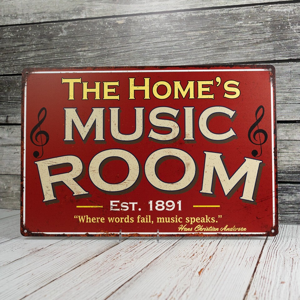 Personalized Music Room Sign Band Room Decor Instrument Your Name ...