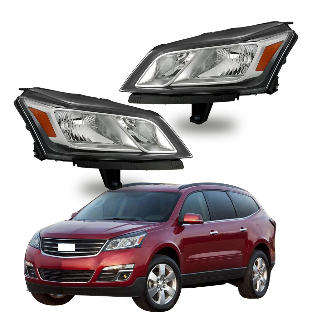 For Chevrolet Traverse 2013-2017 Halogen LH+RH Pair Chrome Halogen ...