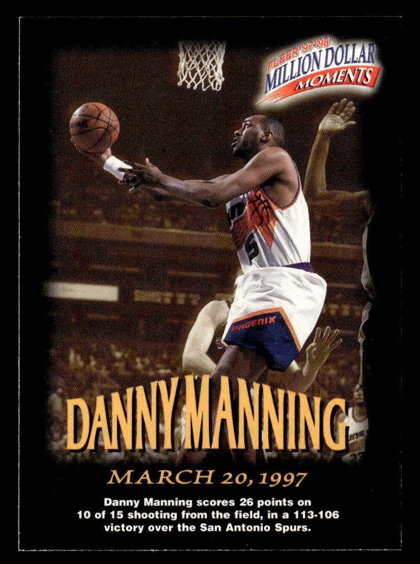 1997-98 Fleer - Million Dollar Moments Contest #41 Danny Manning for ...
