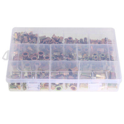 300 Pack Zinc-Steel Rivet Nut Kit Nut Set 150 Packs Metric And 150 ...
