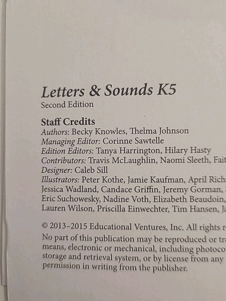 Abeka K5 Letters And Sounds, and Numbers Skills 2nd Edition Teacher Key ...