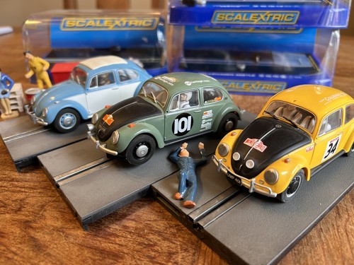 Scalextric VW Beetle set of 3. C3204, C3361, C3412, DPR, magnets, lights. Boxed | eBay UK