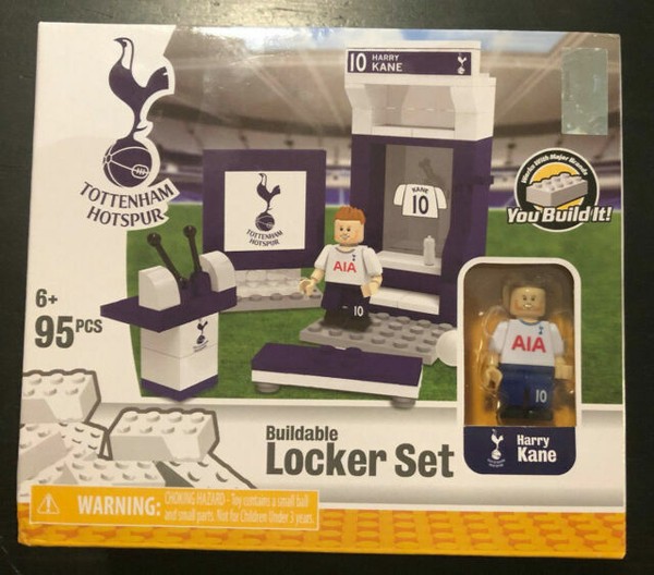 Harry Kane 10 Buildable Blocks Locker Set Tottenham Hotspur FC 95 Pcs ...