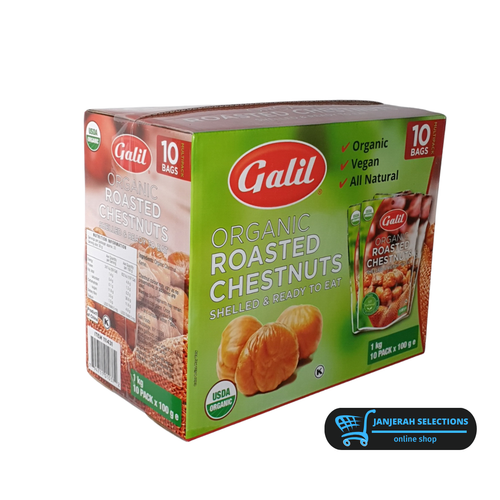 Galil Organic Roasted Chestnuts 10x 100g packs - Organic Vegan All ...