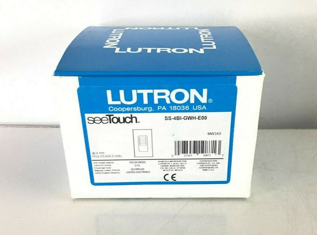 Lutron SeeTouch SS-4BI-GWH-E00 4-Button Wall Station for sale online | eBay