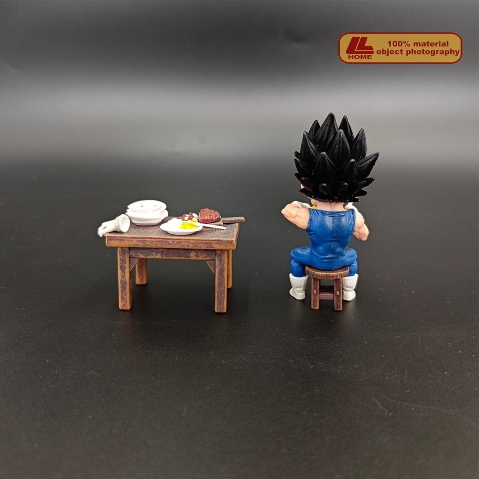 Anime Dragon Ball Z Vegeta eating Chicken leg cute 1PC Figure Statue ...