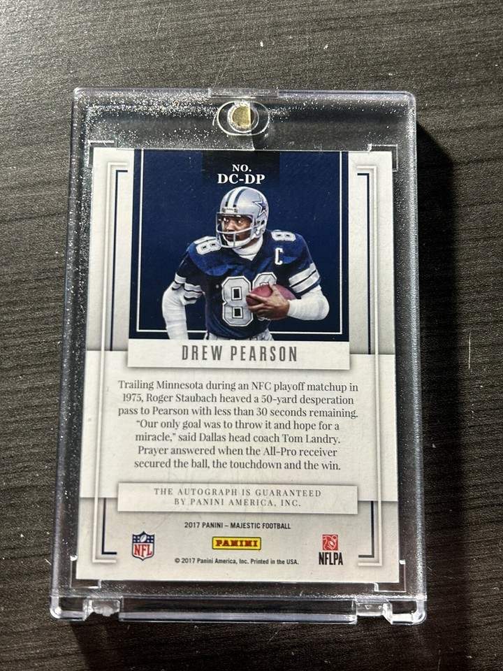 Drew Pearson 2017 Panini Majestic Team Pedigree Foil AUTO /15 Cowboys ...
