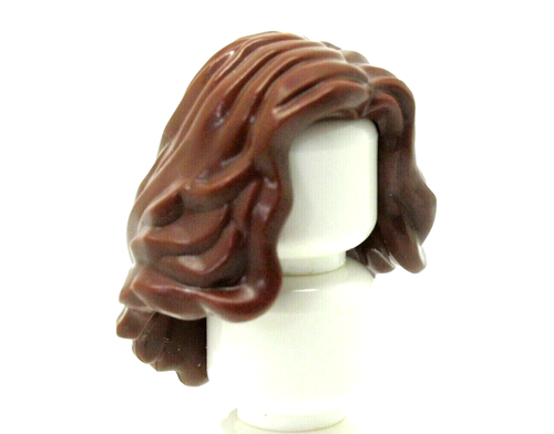 Lego Hair Wig For Female Girl Minifigure Long Brown Curly Wavy | eBay