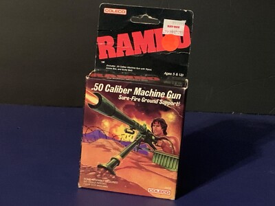 Coleco Rambo .50 Caliber Machine Gun Sure-Fire Ground Support 1985 | eBay