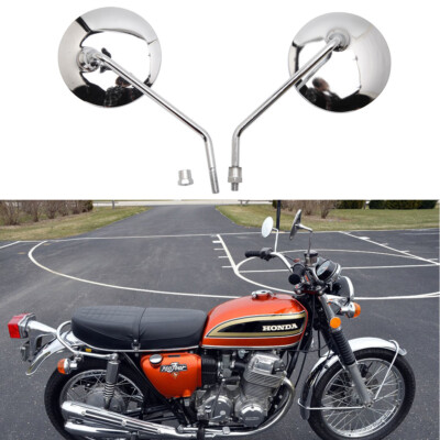 Chrome Motorcycle Rearview Mirrors For Honda CB 350 450 500 550 600 650 ...