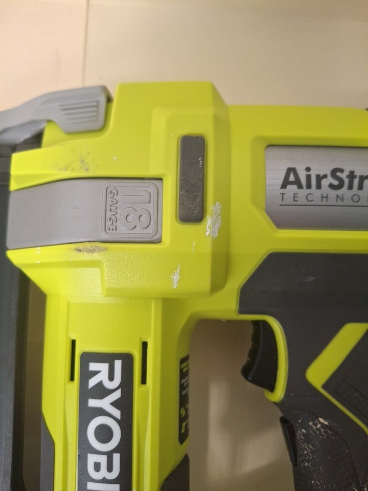 RYOBI ONE+ 18V 18 Gauge AirStrike Brad Nailer Cordless P321 (Tool Only ...