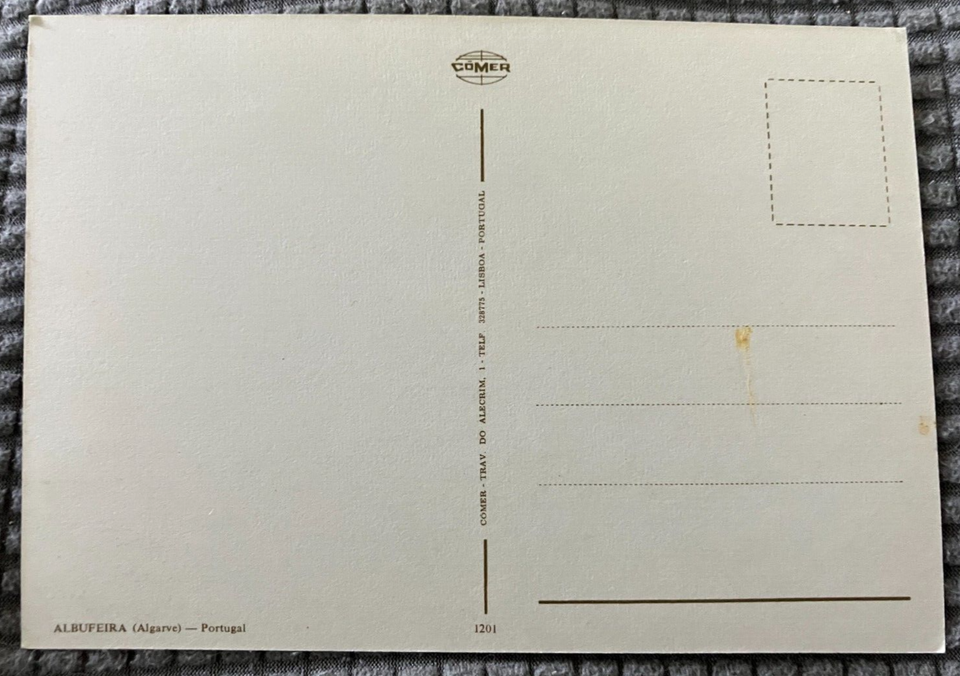 Vintage Cont. Postcard - Boats on the Beach, Albufeira, The Algarve ...