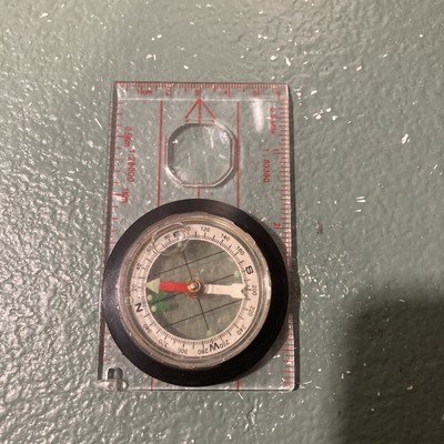 COMPASS MAP READING NAVIGATION RULER ELEVATION MEASURE MAGNIFYER | eBay