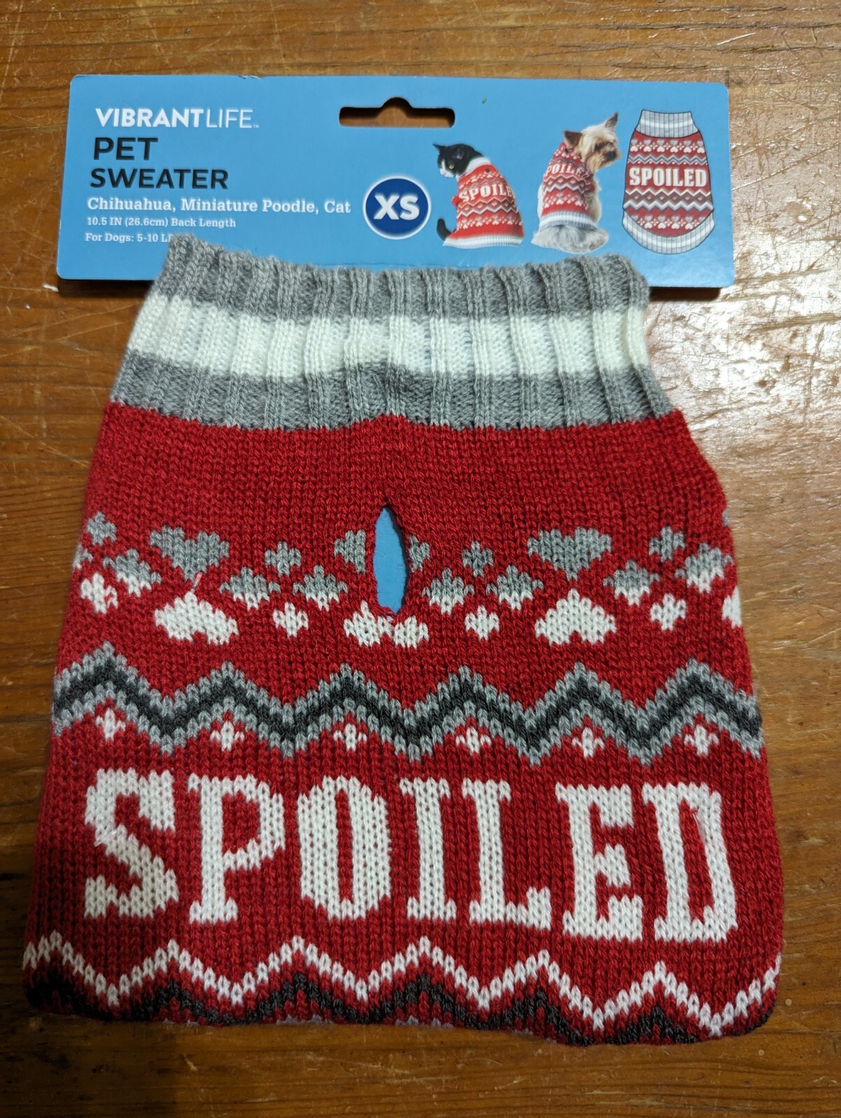 New Vibrant Life XS And S "Spoiled" Winter Pet Sweater | eBay
