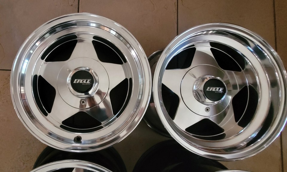 15x8 & 15x10 5 lug Eagle Alloy Star wheels rims Chevy 5x5 billet Boyd ...