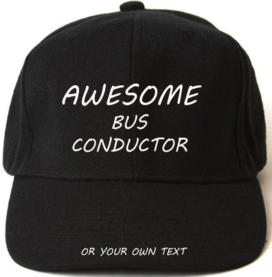 AWESOME BUS CONDUCTOR PERSONALISED BASEBALL CAP HAT XMAS GIFT | eBay