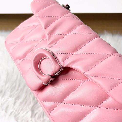 COACH Tabby 26 Quilted Shoulder Bag Leather pink Crossbody bag New ...