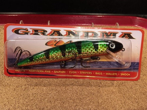 GRANDMA 6" CLASSIC G6P-02 "PRIZM PERCH" Muskie Musky Pike Fishing Lure ...