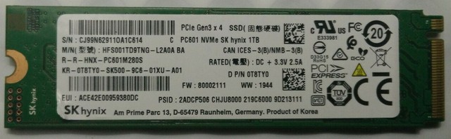 SK Hynix 1tb Pc601 PCIe NVMe SSD M.2 for sale online | eBay