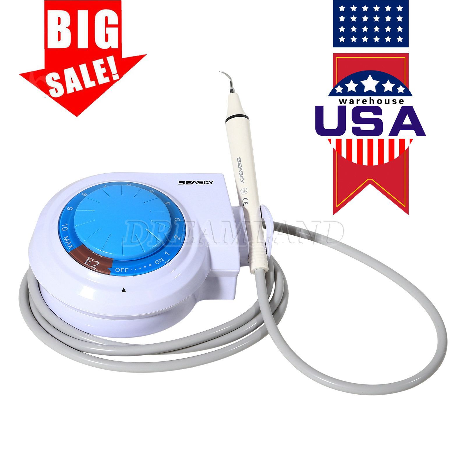 Ultrasonic Piezo Dental Scaler Handpiece 5*Tips Fit EMS WOODPECKER ...