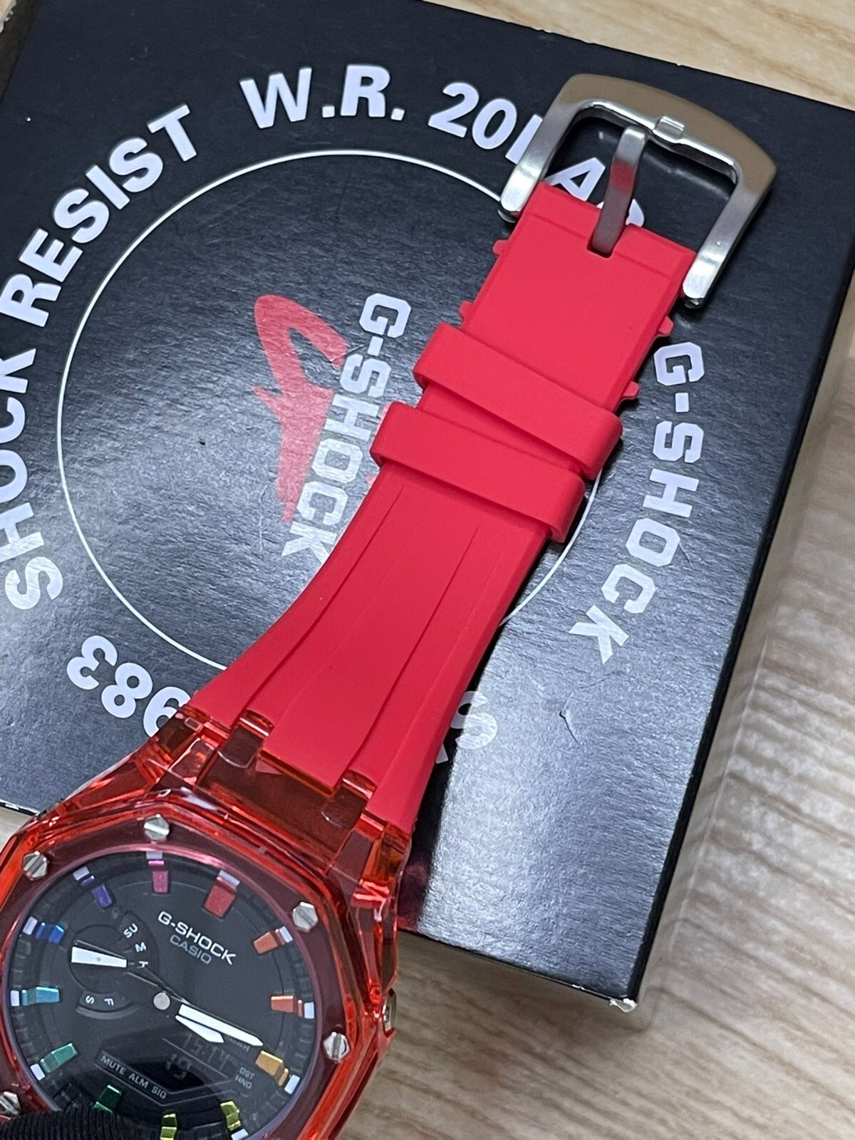 CasiOak - Custom G-SHOCK "CLASSIC BLOOD RED" - Casio GA2100 Mod - Watch ...
