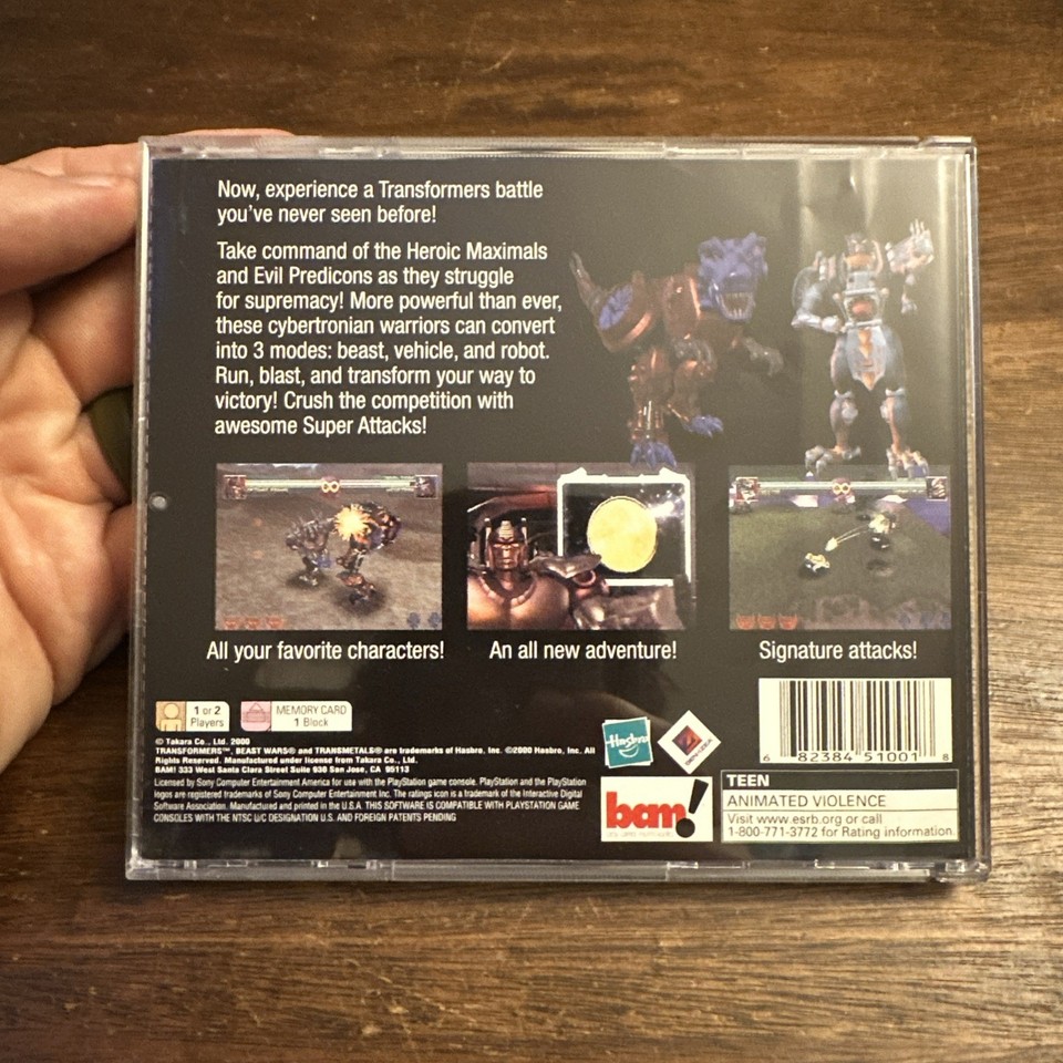 Transformers: Beast Wars Transmetals (Sony PlayStation 1 PS1) Tested ...