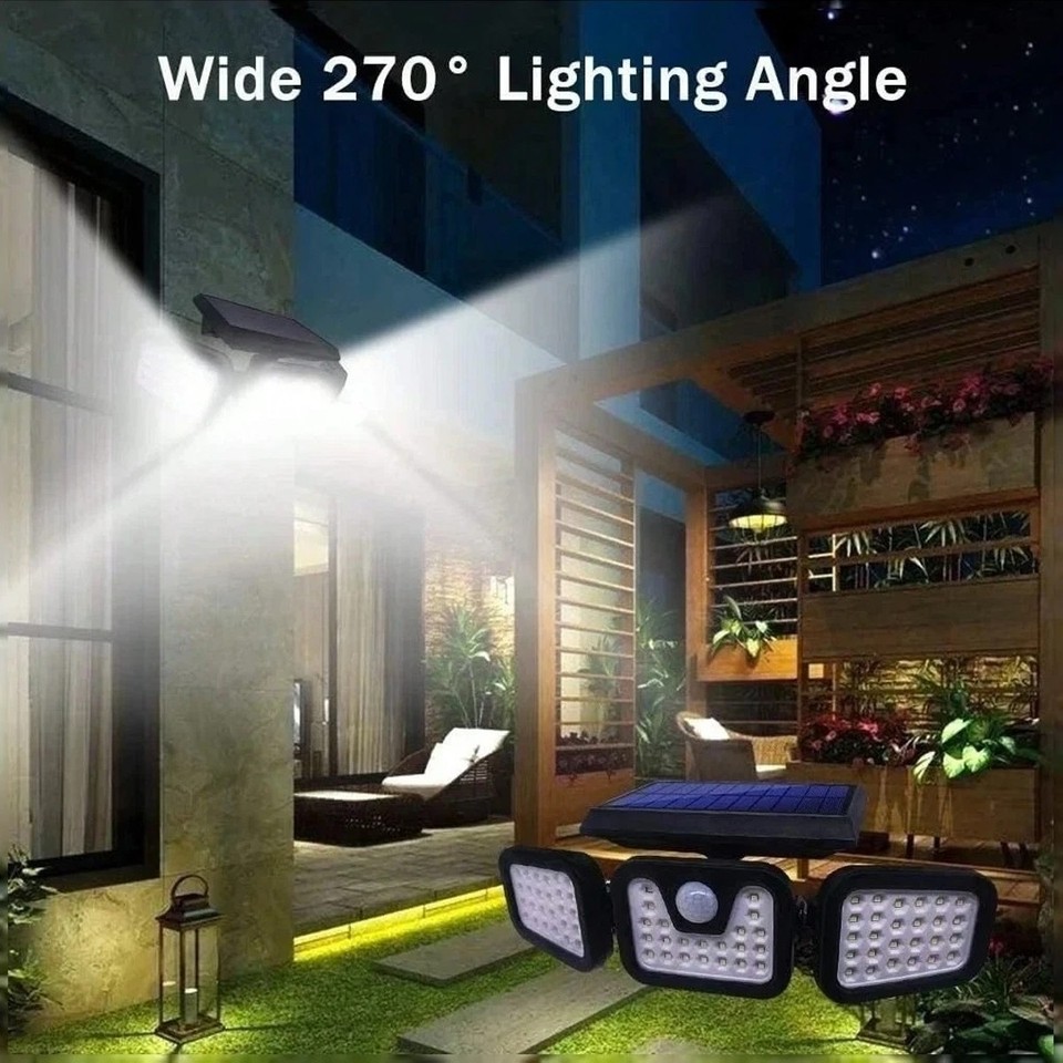 1-2 Pack LED Motion Sensor Solar Lights ,Outdoor IP65 Waterproof ...