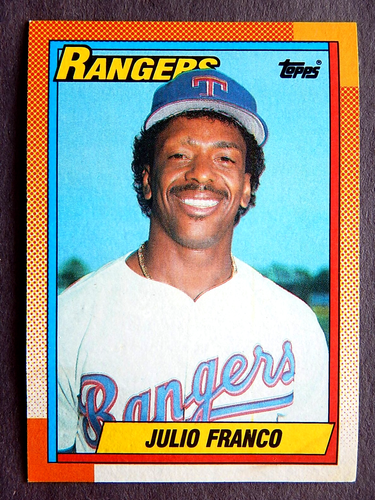 Julio Franco #550 Topps 1990 Baseball Card (Texas Rangers) | eBay