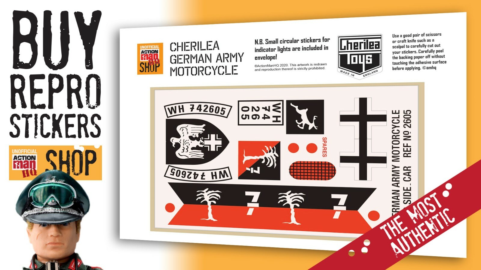 Action Man Cherilea German Motorcycle Combination Stickers | eBay
