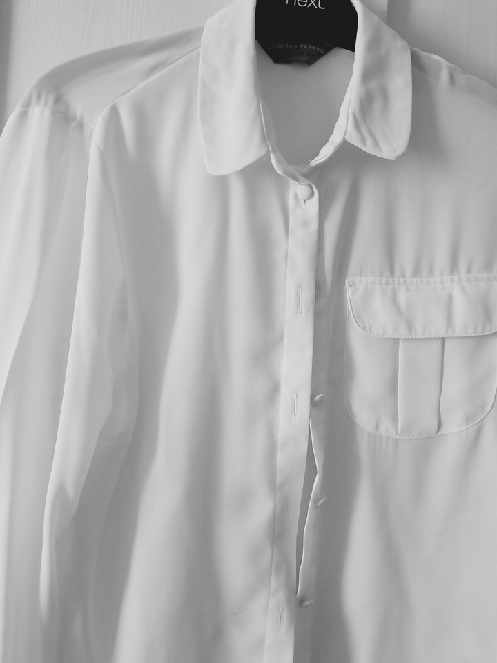 Ladies Dorothy Perkins Ivory Long Sleeved Blouse with breast pocket ...