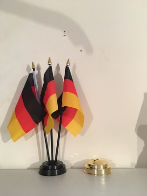 GERMANY TABLE FLAG SET of 3 flags and base | eBay UK