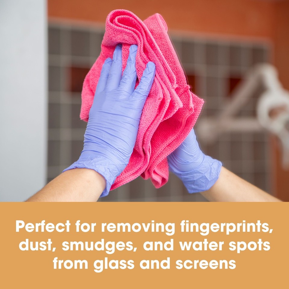 Multi-Coloured Microfibre Cleaning Cloths 10 pack Lint-Free Soft ...