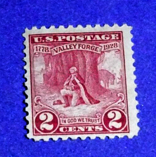 US 645 VALLEY FORGE 150th ANNIVERSARY 2c STAMP 1928 MLH (MINT LIGHT ...