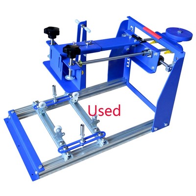 Used!Curved Screen Printing Machine 6.69"Cylindrical Screen Press for ...