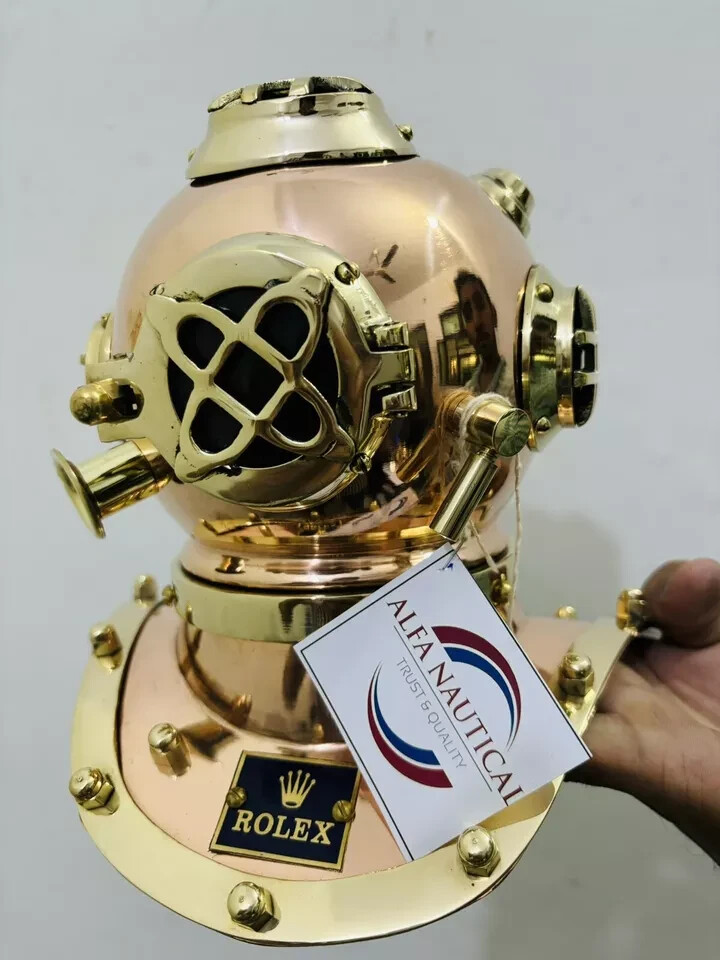 Antique Rolex Diving Helmet For Display advertising Submariner Helmet ...