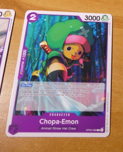 ONE PIECE ENGLISH CARD 1ST ANNIVERSARY PROMO GAME CARTE Chopa-Emon OP05 ...