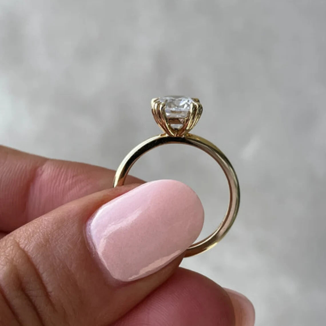 2Ct Elongated Cushion Simulated Diamond Triple Pong Ring 14k Gold ...