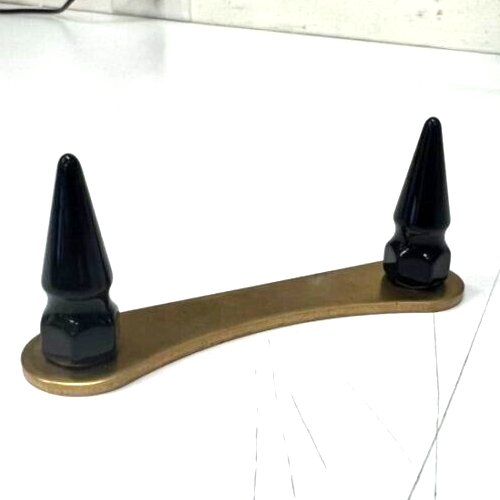 black spike BRASS Harley SPRINGER BRIDGE top plate spring brace FLSTS ...