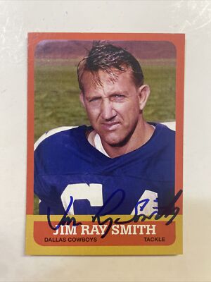 Jim Ray Smith Autographed Custom Football Card Dallas Cowboys A-132 | eBay