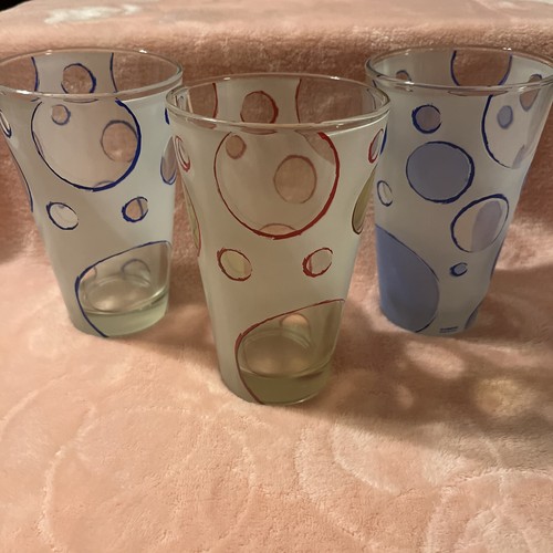 VTG Italy Cerve Circleware Design Set 3 Highball Tumblers Drinkware Bar ...