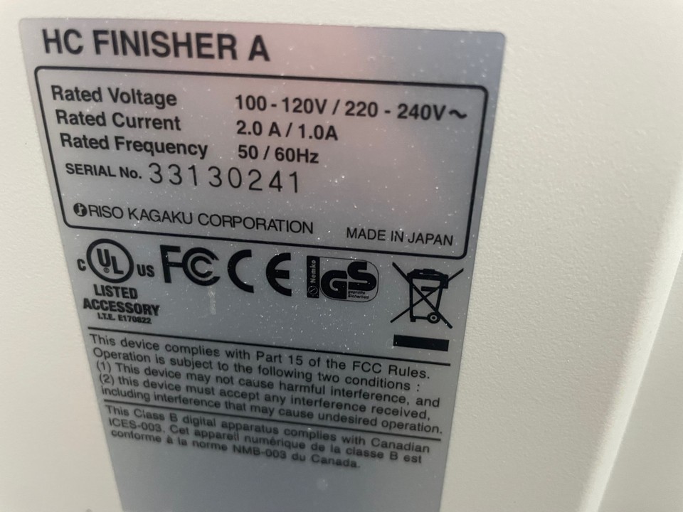 RISO HC5500 Color Inkjet Print System with IS-700C Fiery -up to 120 ...