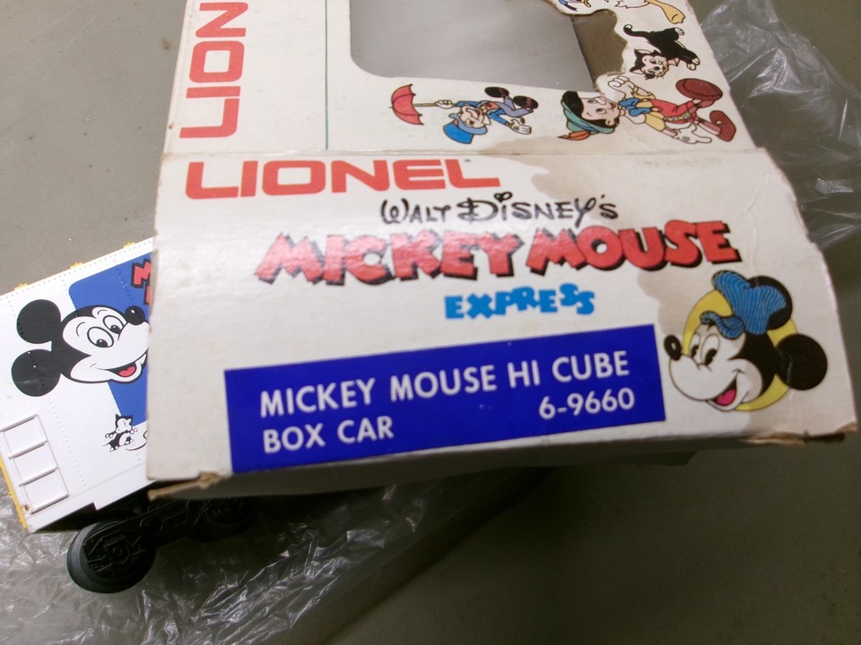 Lionel 9660 Mickey Mouse Hi Cube Box Car Original Condition w/Box O ...