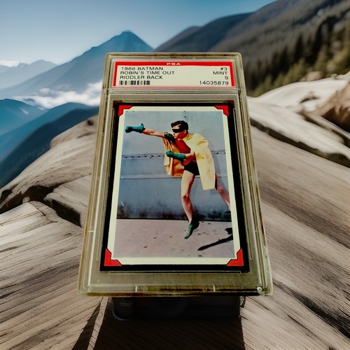 1966 Topps Batman Riddler Back Card # 3 - ROBIN’S TIME OUT - PSA 9 MINT ...