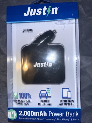 JUSTIN 2000mAh Power Bank (12V-Plug) NEW IN BOX | eBay